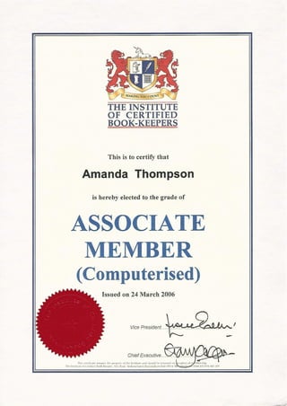 ICB Associate Certificate | PDF