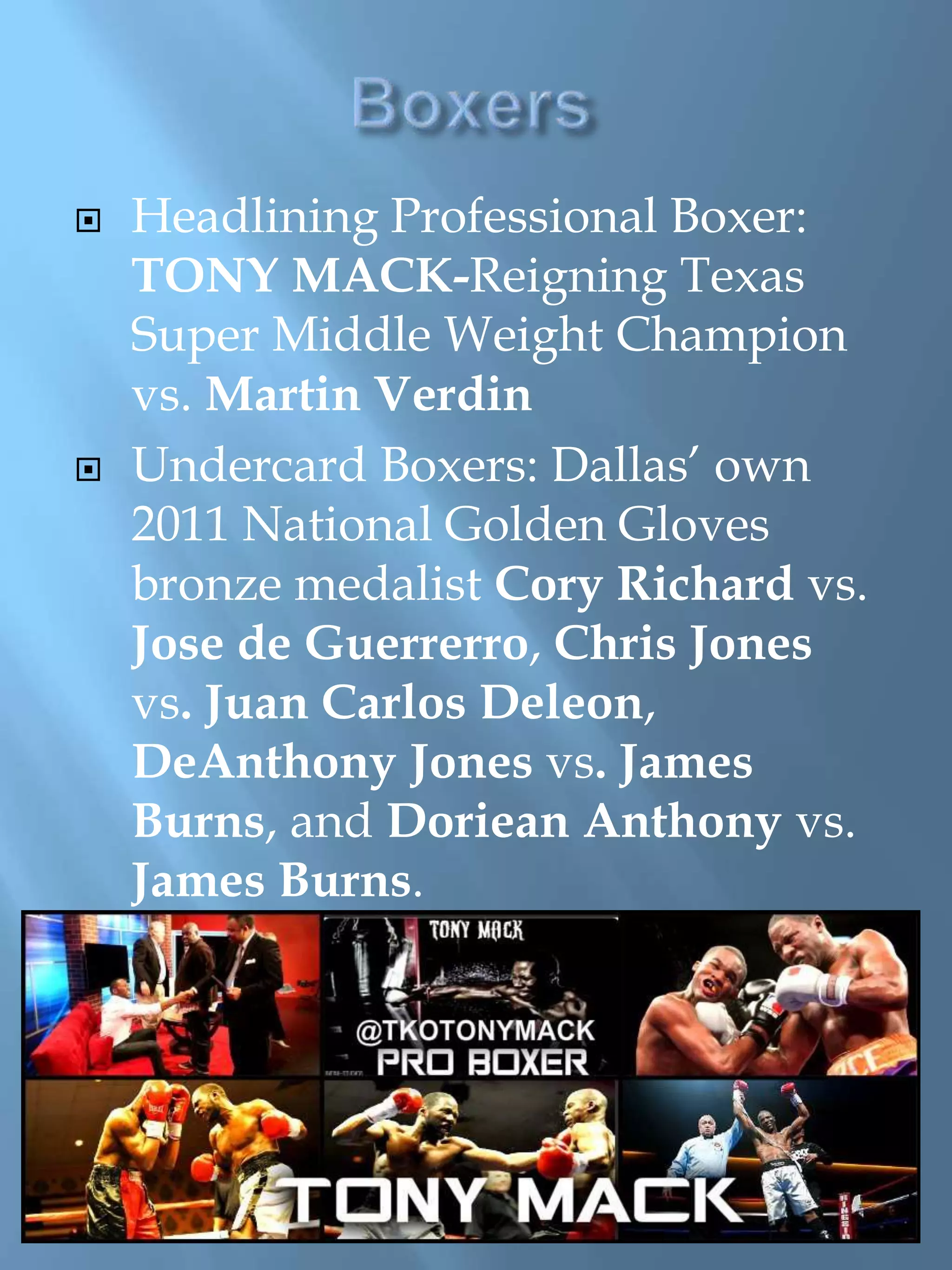 J&G Boxing Sponsorship Proposal | PPTX