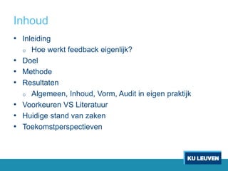 Audit en feedback aan huisartsen | PPT