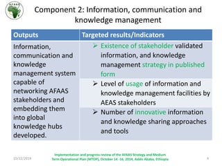 AFAAS Strategic Plan and Result Framework | PPTX