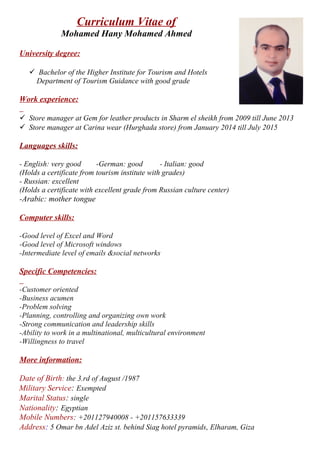 Mohamed's H. CV | DOC