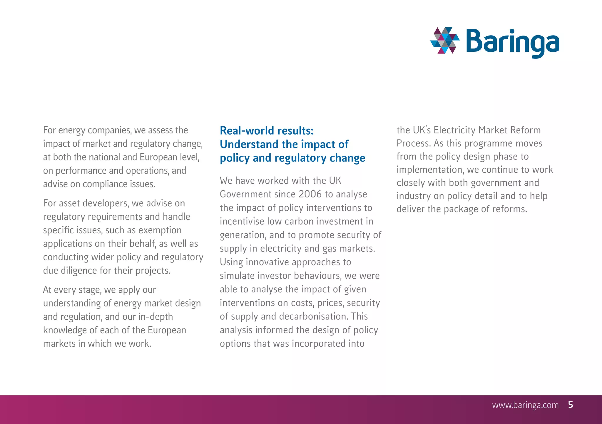 Baringa Energy Advisory | PDF