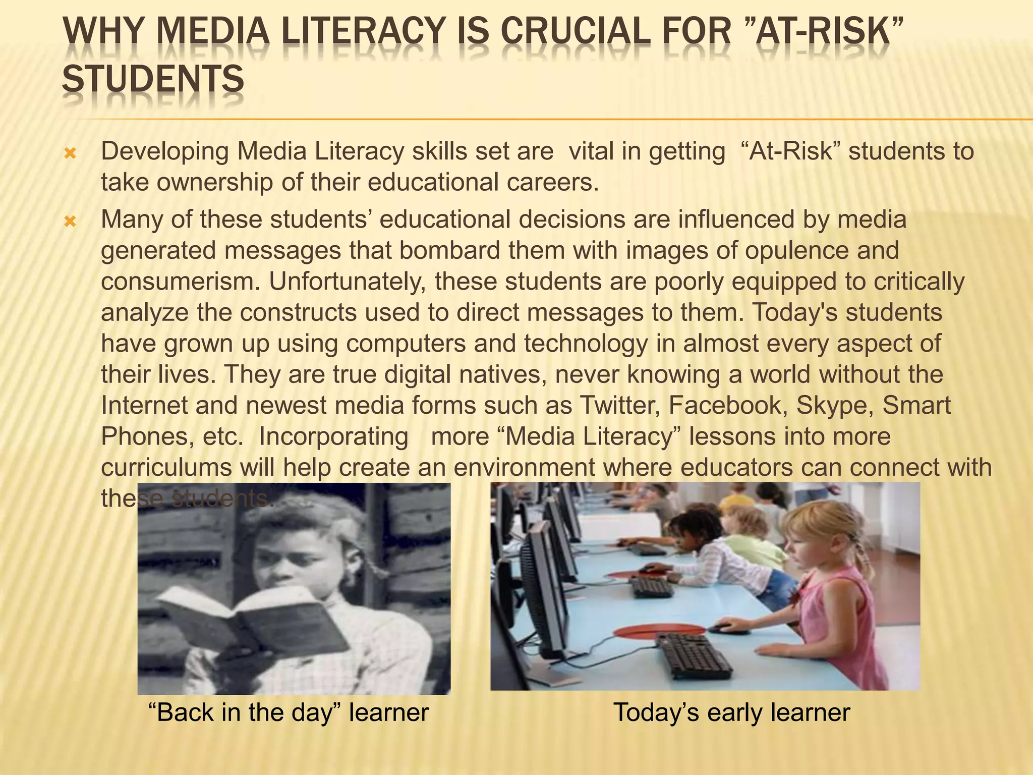 outline of media literacy program | PPTX