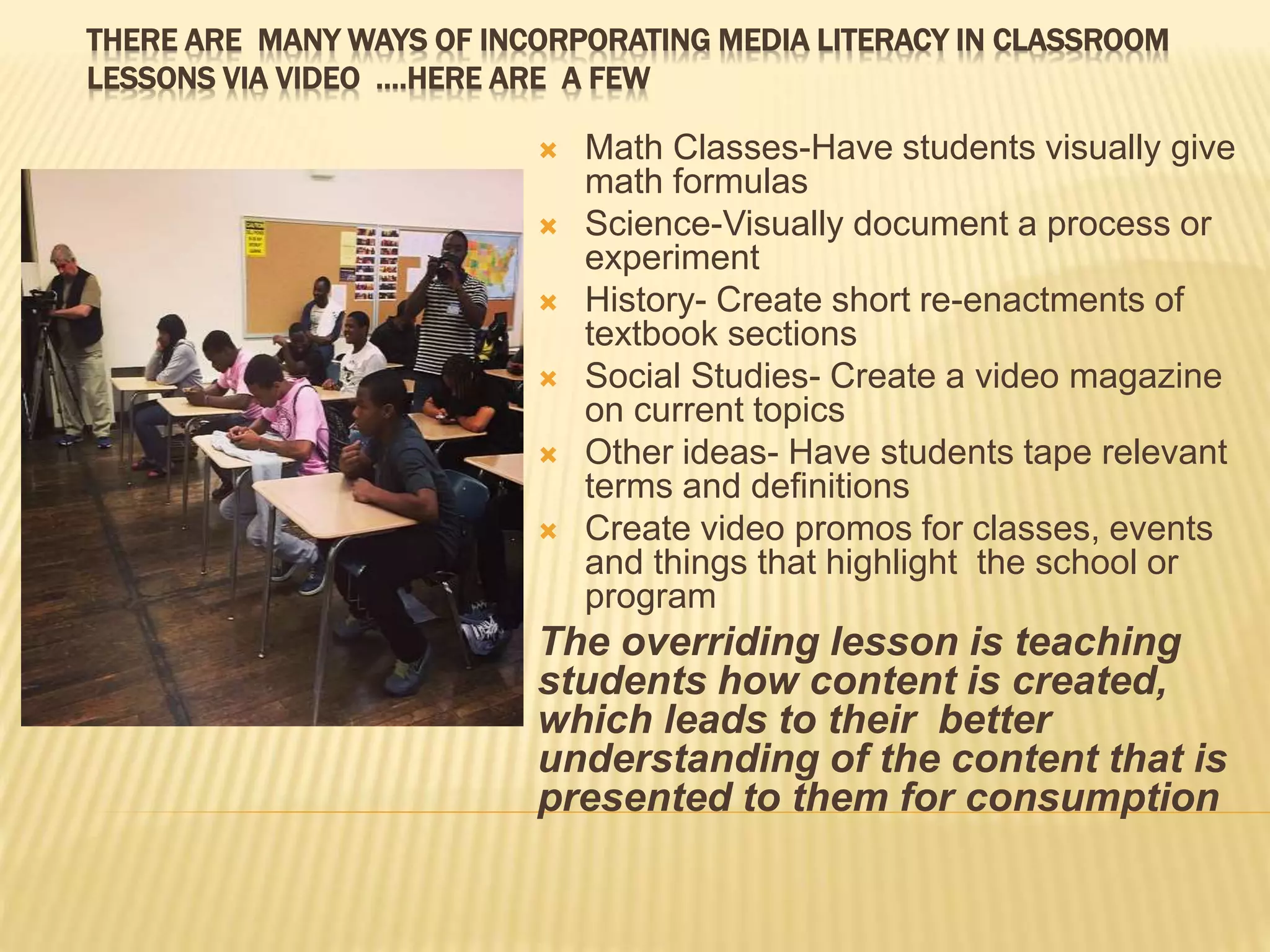 outline of media literacy program | PPTX