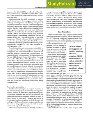 A Family-School Homework Intervention Program For Children With Attention-Deficit Hyperactivity ...