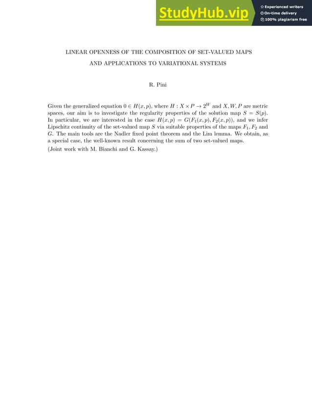 A Family Of Extragradient Methods For Solving Equilibrium Problems | PDF | Business | Business ...