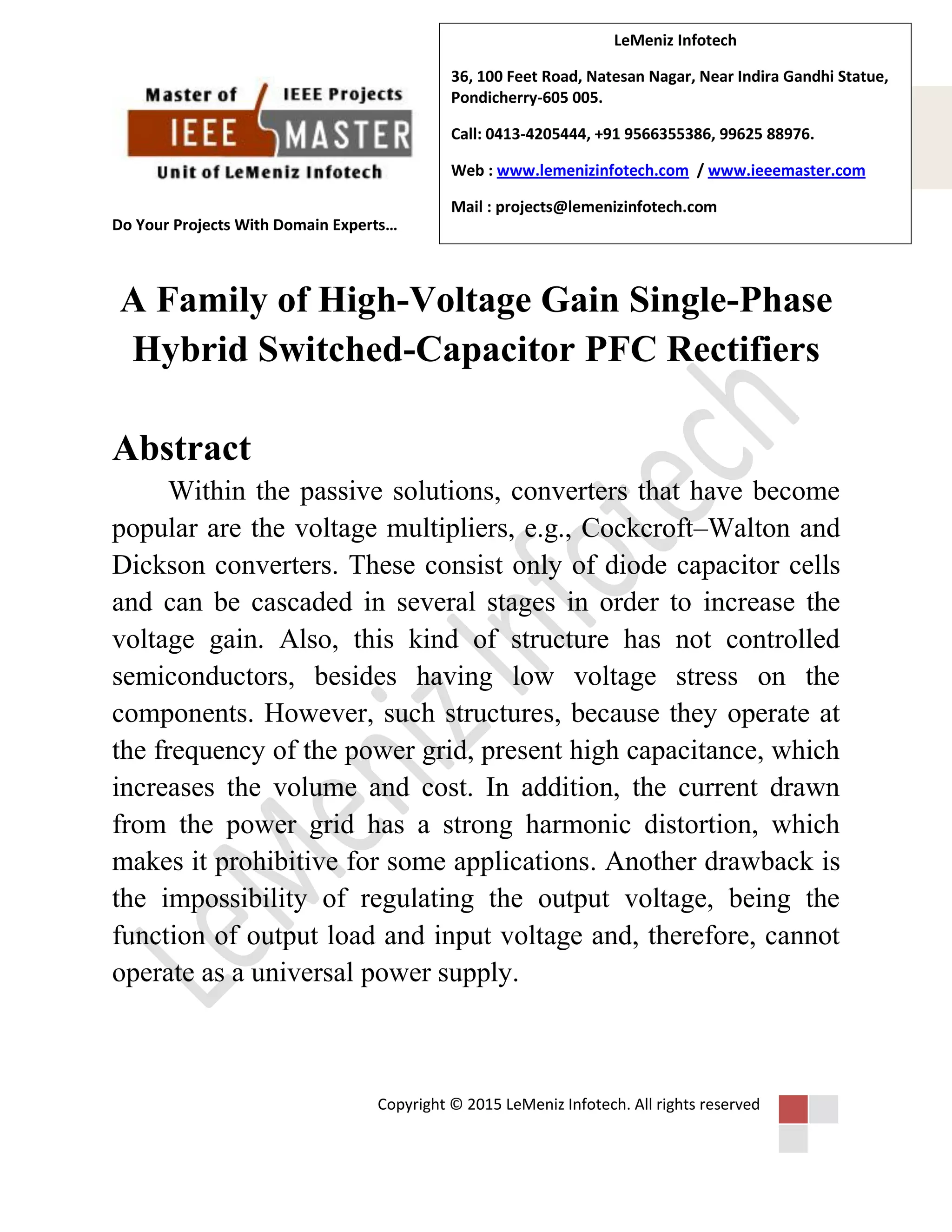 A family of high voltage gain single-phase hybrid switched-capacitor ...