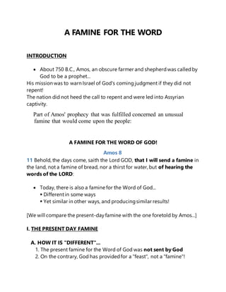 A Famine for the Word | DOCX
