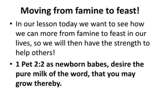 A famine in the land! | PPTX