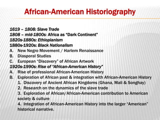 African-American History ~ From Africa to America | PPTX