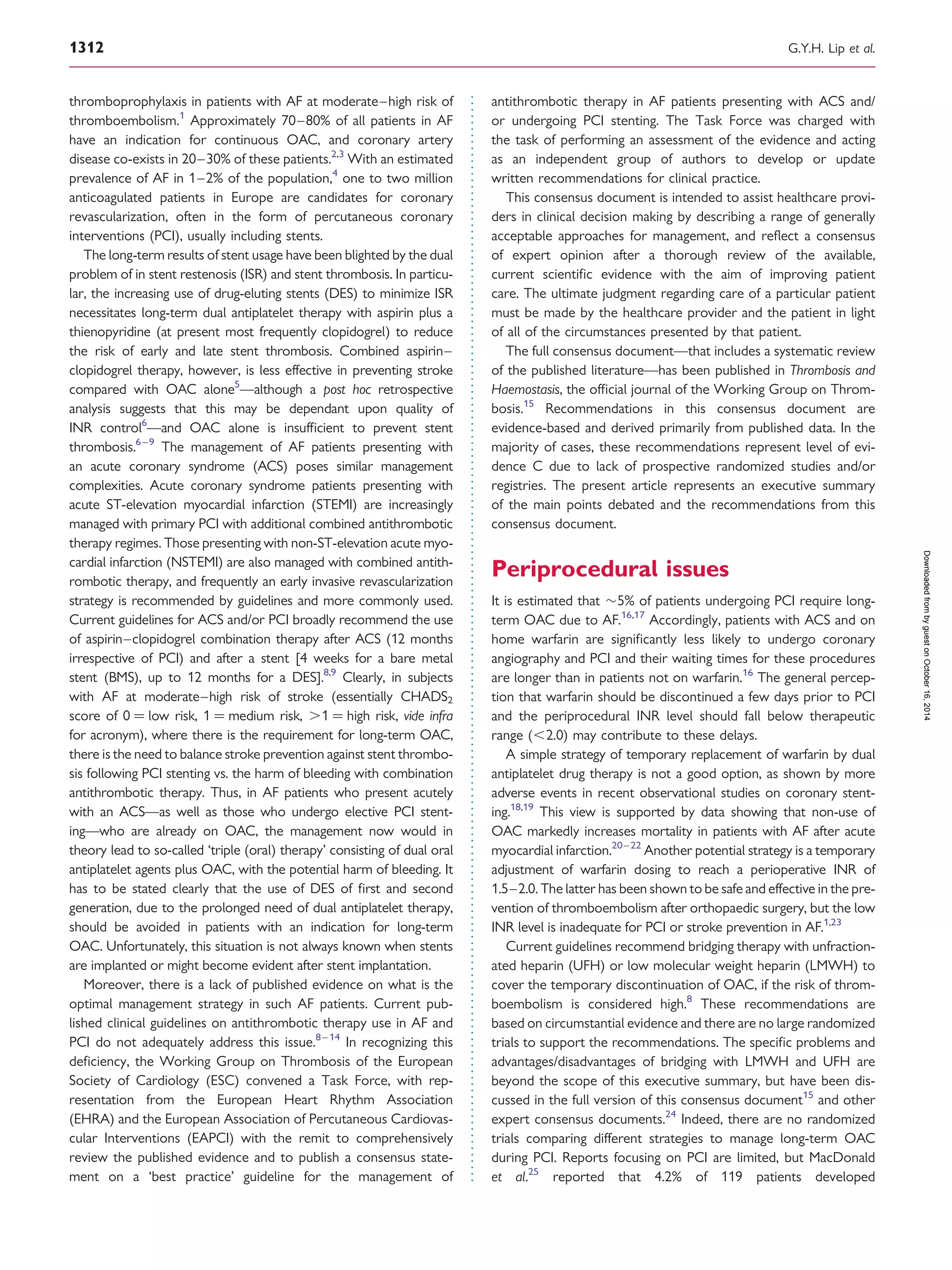 Af and acs guideline | PDF