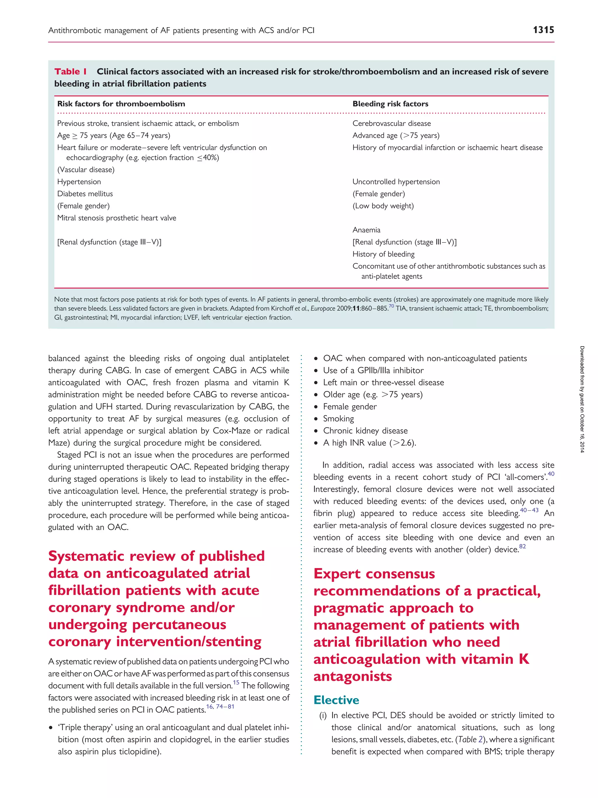 Af and acs guideline | PDF