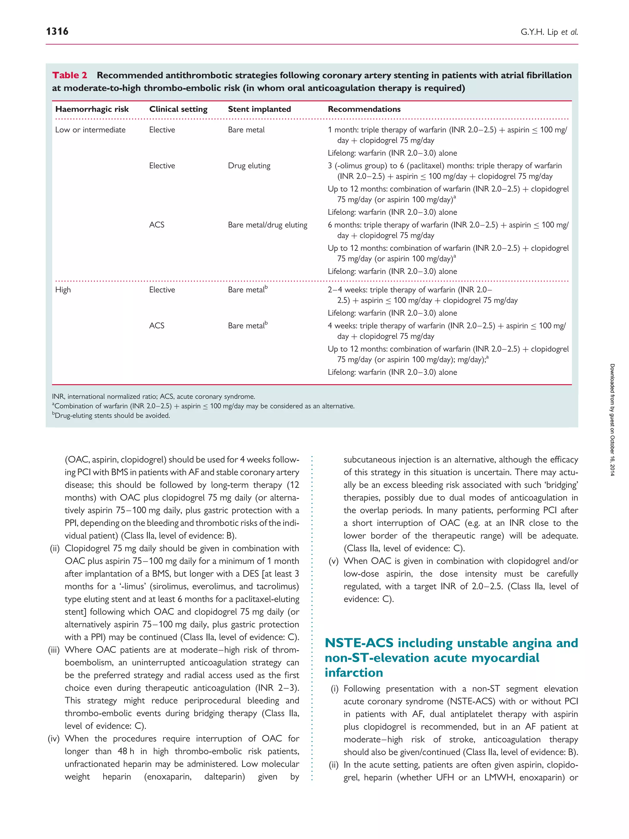 Af and acs guideline | PDF