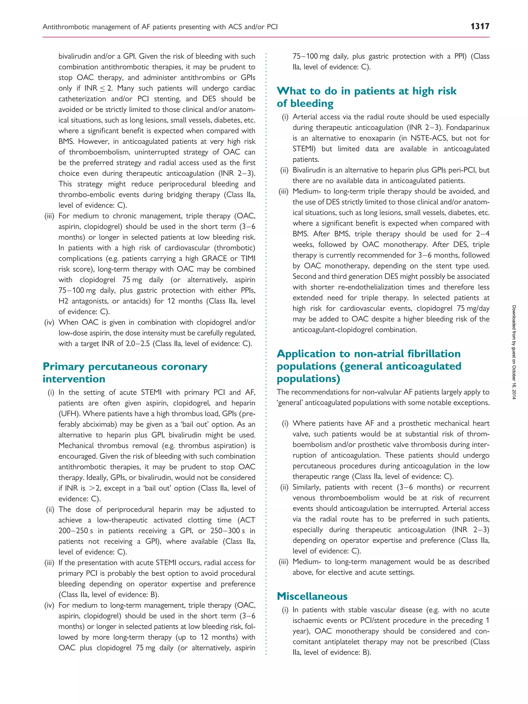 Af and acs guideline | PDF