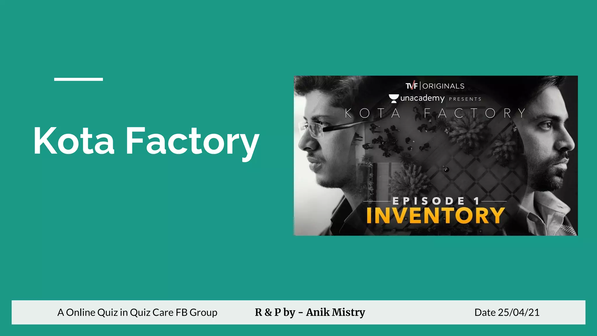 A fandom quiz on indian web series by anik mistry | PDF