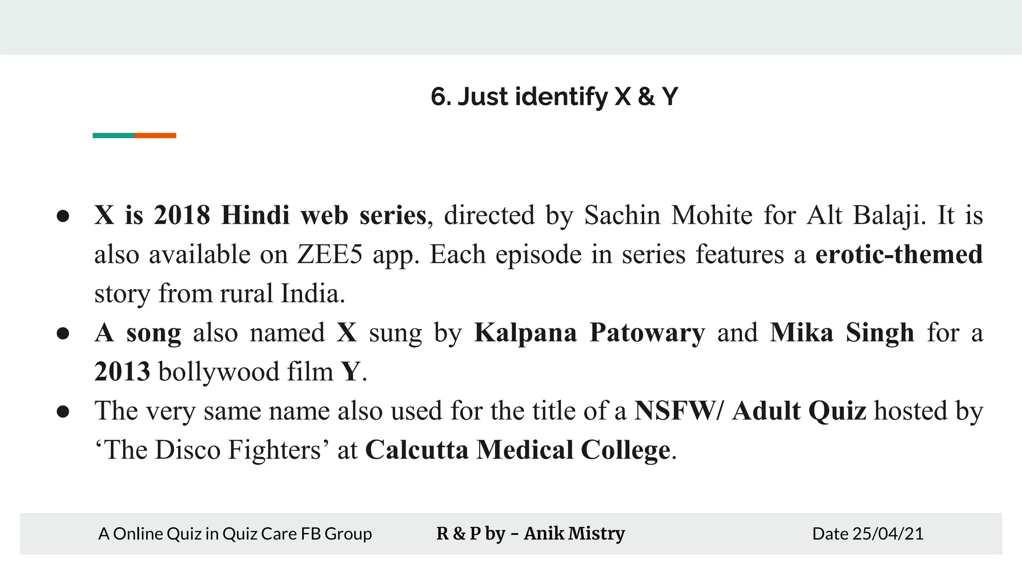 A fandom quiz on indian web series by anik mistry | PDF