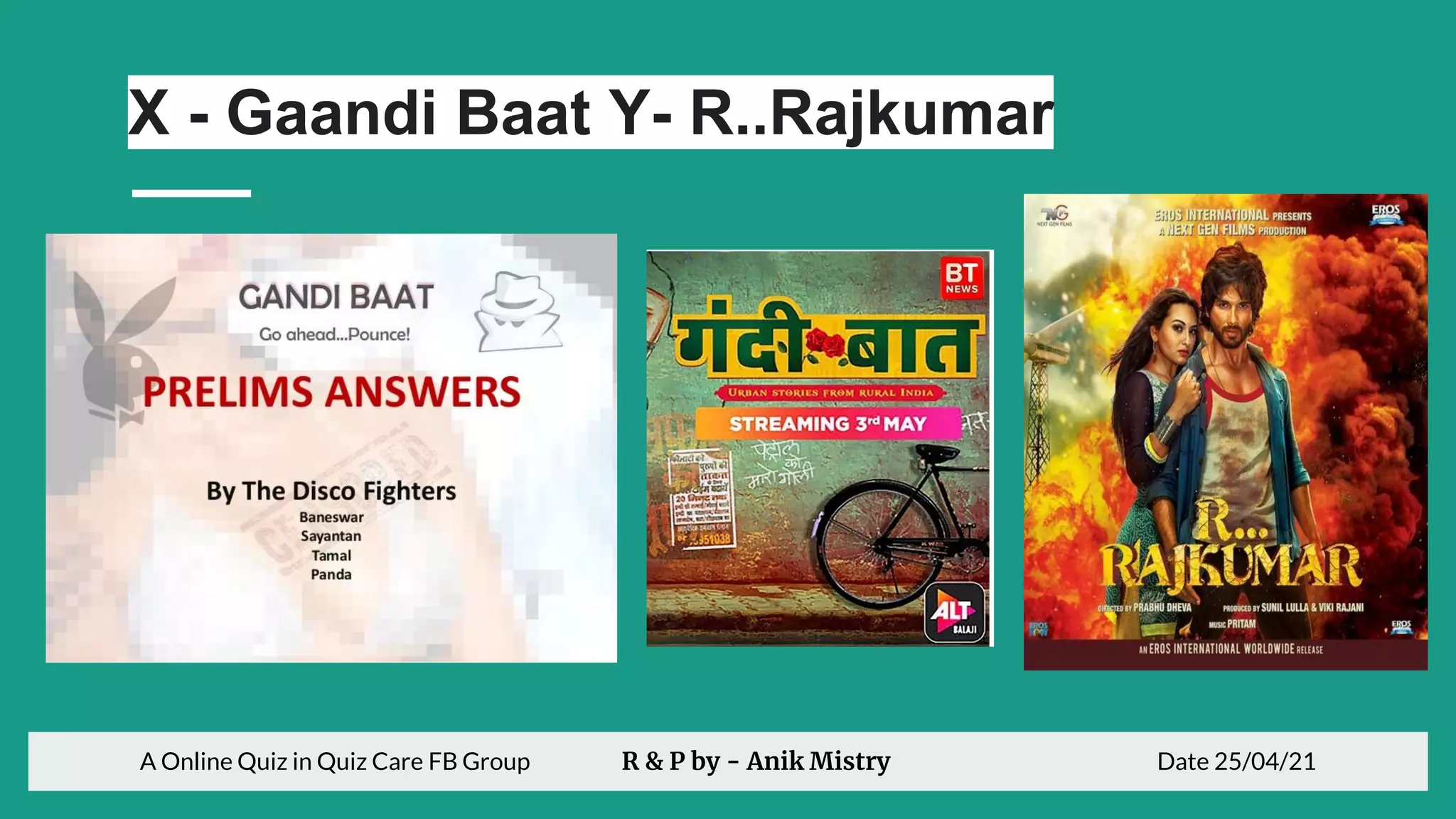 A fandom quiz on indian web series by anik mistry | PDF