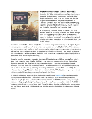 A fantastic guide about cardarine (gw501516) | PDF