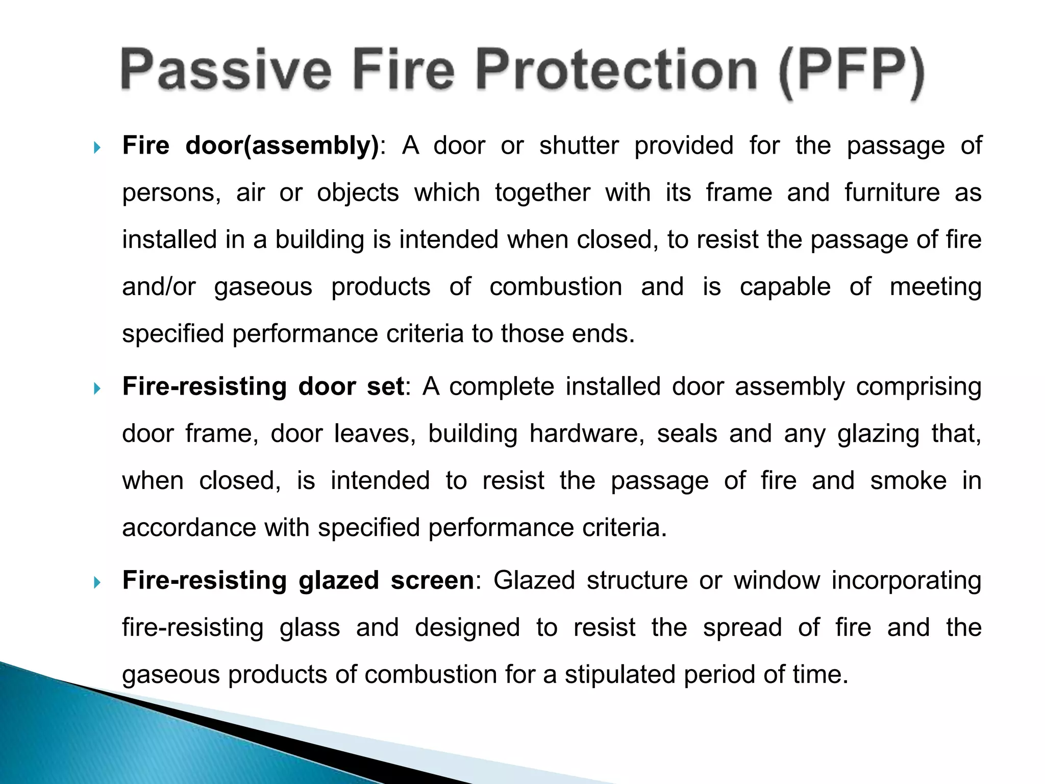 Active and passive fire protection system | PPTX