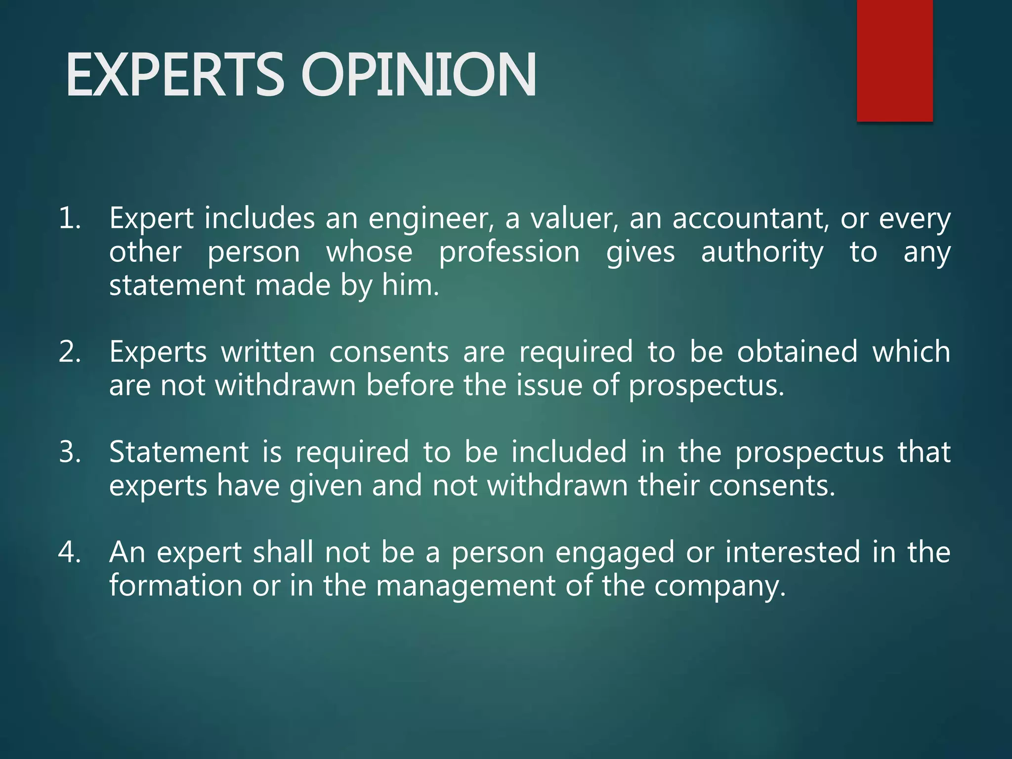 prospectus of a company | PPTX