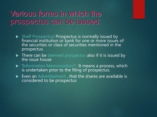 prospectus of a company | PPTX