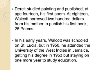 A far Cry from Africa by Derek Walcott | PPTX