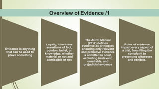 Evidence and Evidence Handling Techniques | PPT