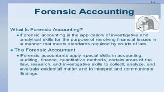 Introduction to Forensic Accounting, Fraud Investigation and Fraud Examination | PPTX