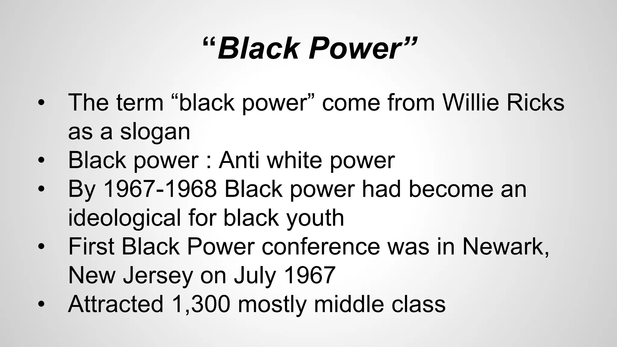 Black Power | PPTX