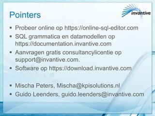 AFAS partnerdag 2019 presentatie Invantive en KPI solutions | PPTX | Databases | Computer ...