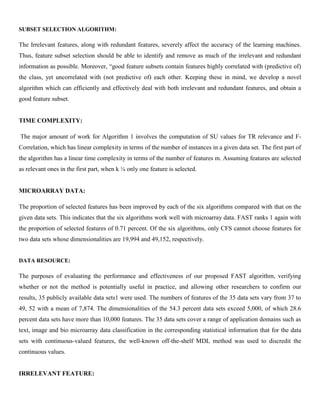 JAVA 2013 IEEE PROJECT A fast clustering based feature subset selection algorithm for high ...
