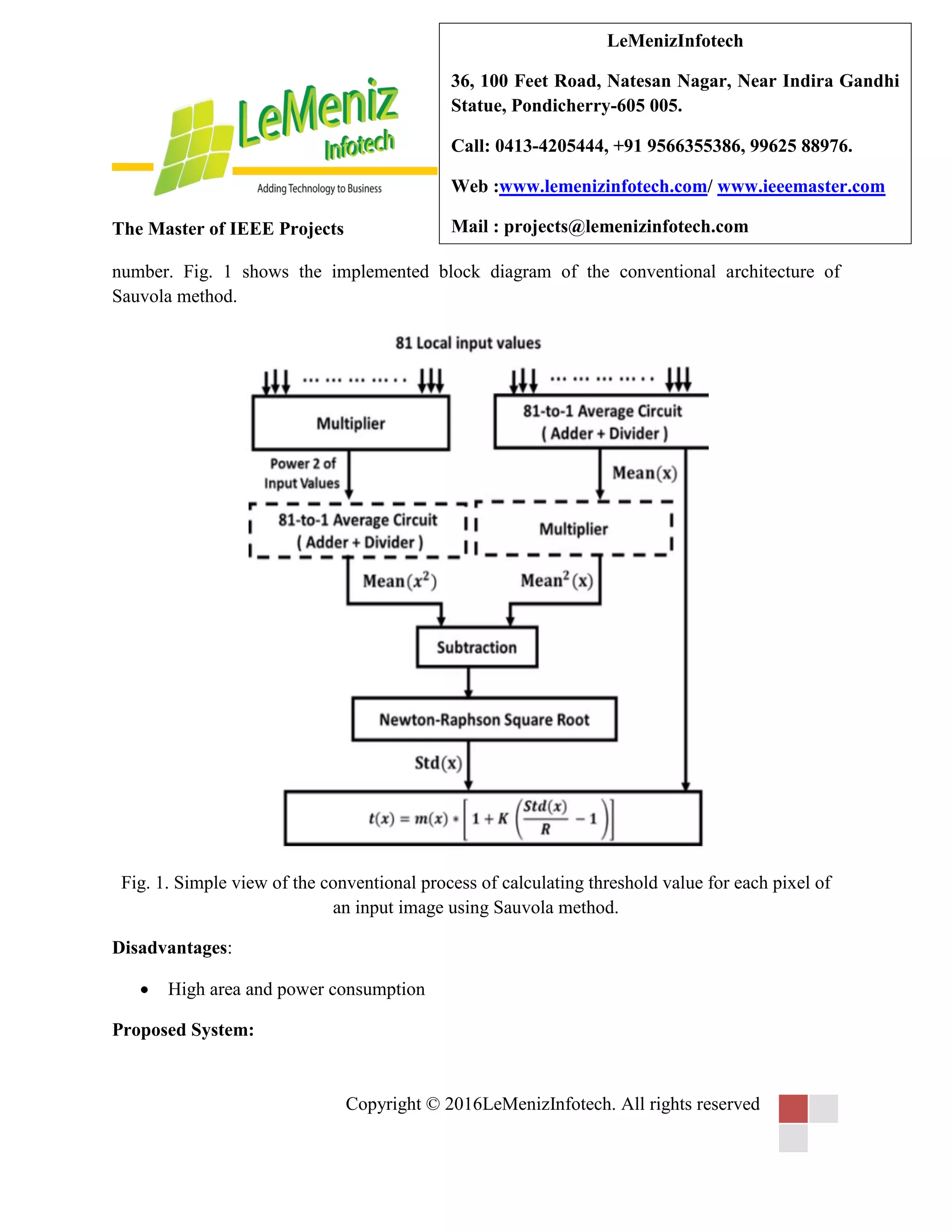 A Fast Fault Tolerant Architecture For Sauvola Local Image Thresholding Algorithm Using