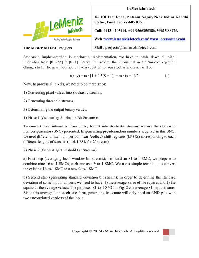A Fast Fault Tolerant Architecture For Sauvola Local Image Thresholding Algorithm Using