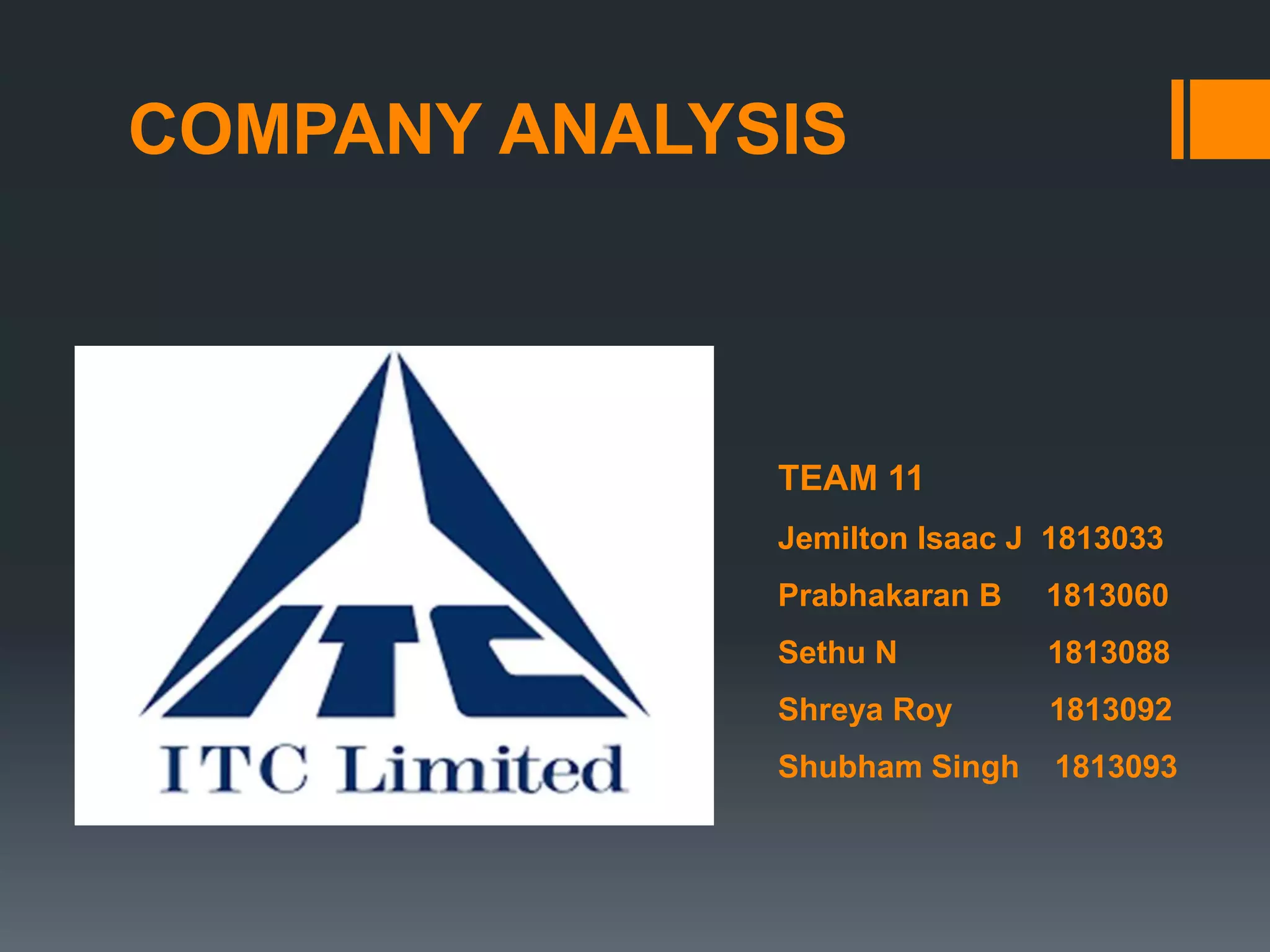 Advanced financial analysis of itc with its competitor | PPTX