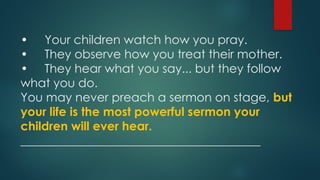 A Father’s Legacy. preaching message about the father | PPTX