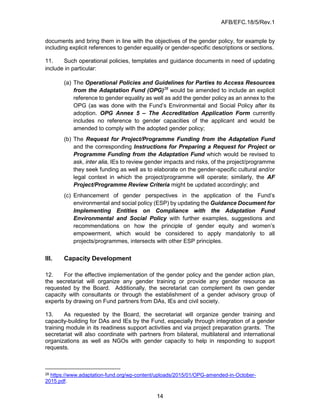 Proposals for Gender Policies and Action Plan of the Fund | PDF ...