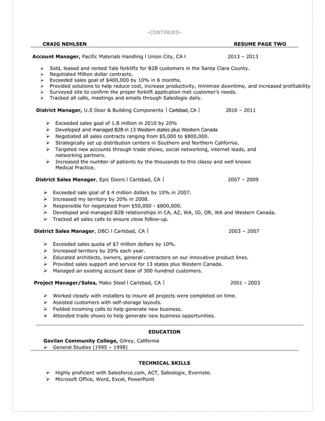 CraigsResume2016 | PDF