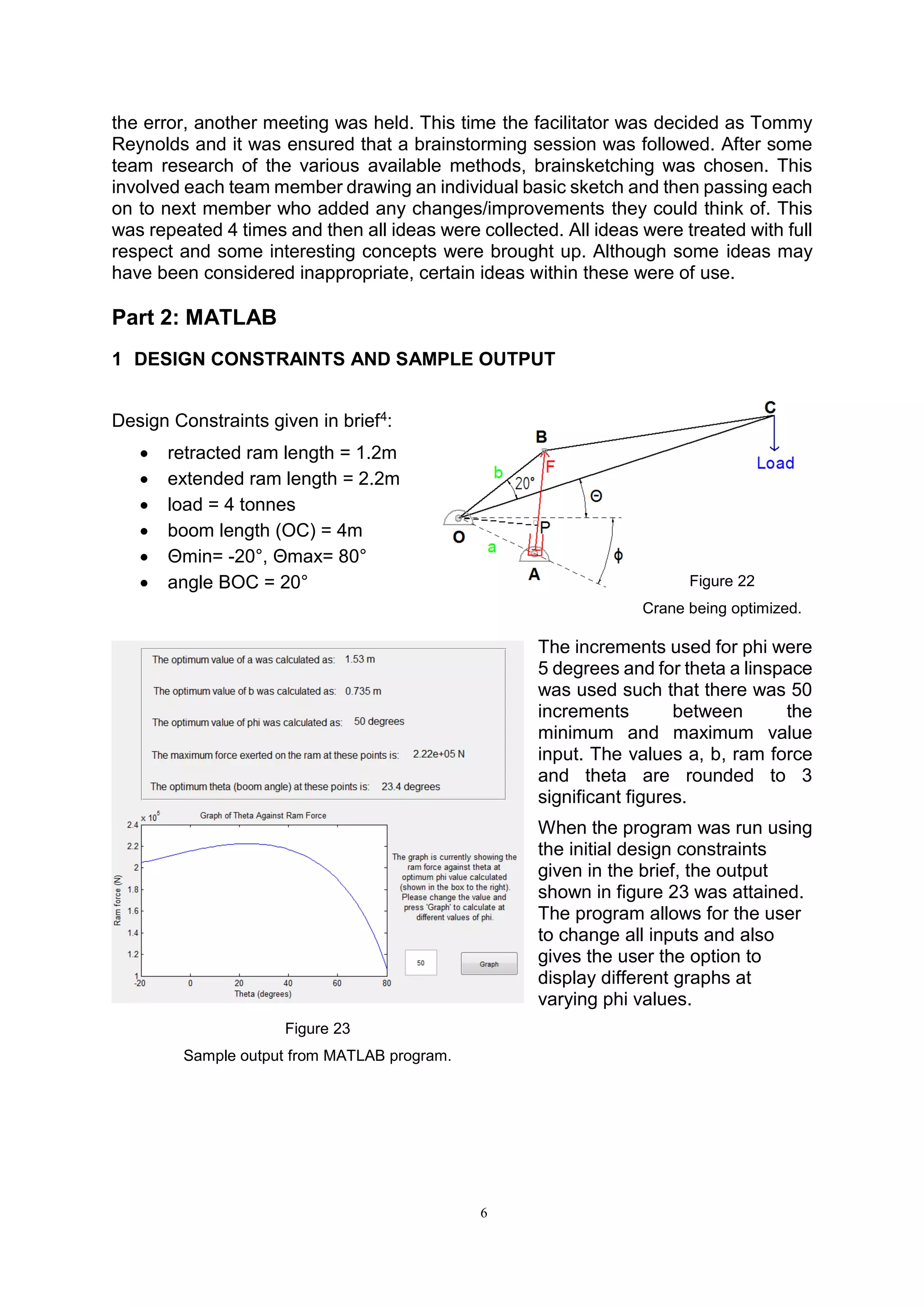 Brainstorming and MATLAB report | PDF