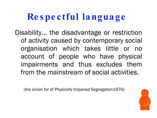 Disability Equality - single strand. | PPT