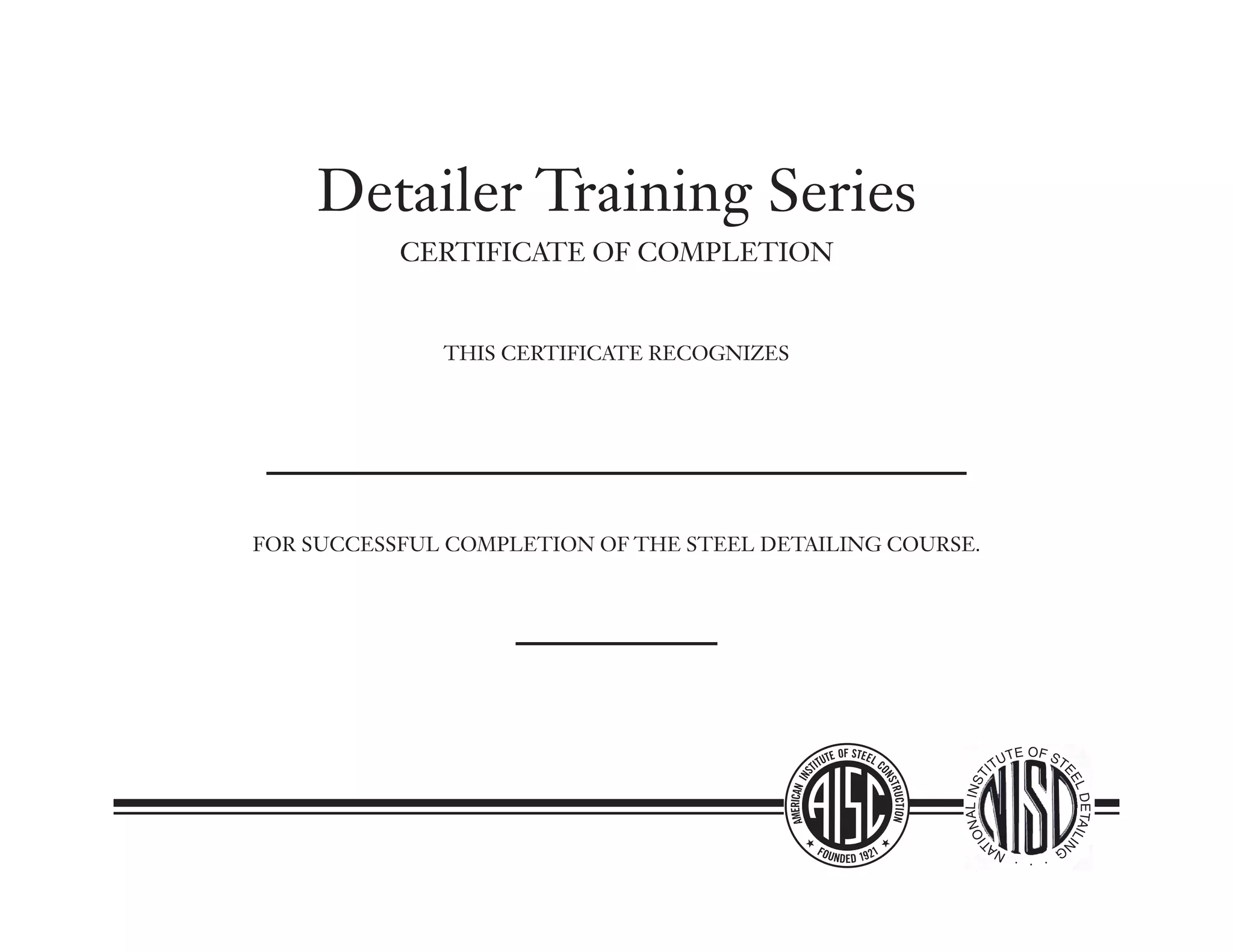 AISC-DTS-Certificate | PPT