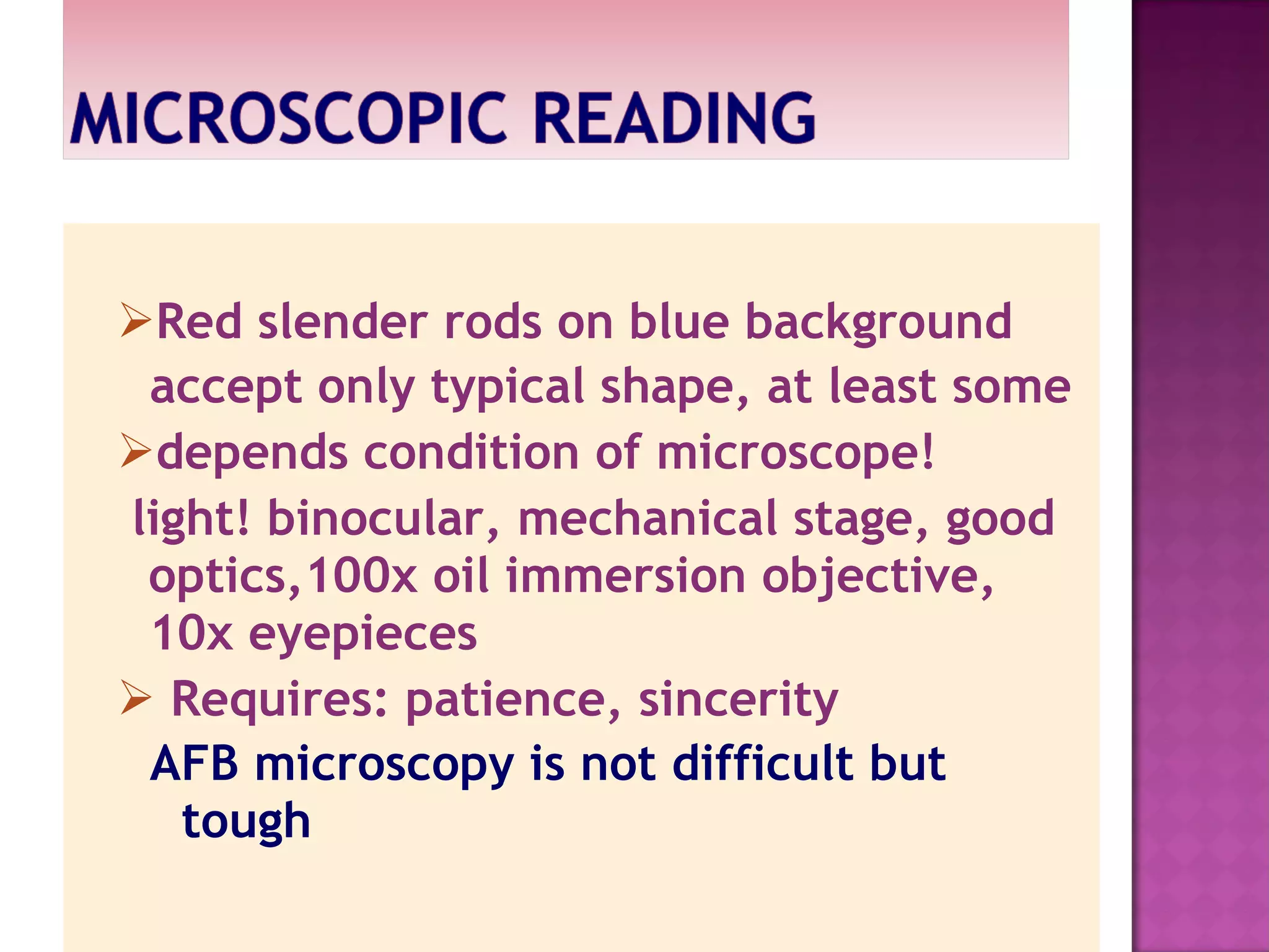 Afb microscopy and quality assurance copy | PPT