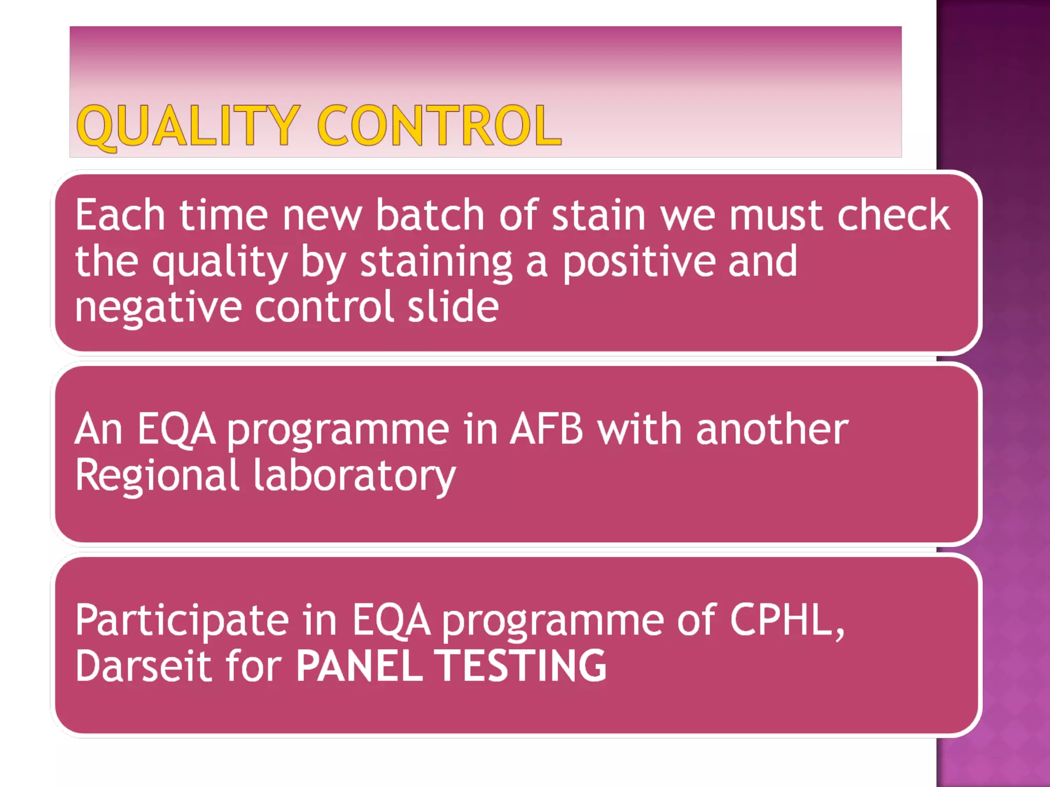 Afb microscopy and quality assurance copy | PPT
