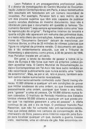 A fábula do holocausto Arthur R. Butz | PPT