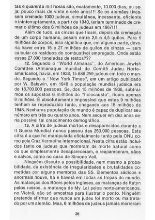 A fábula do holocausto Arthur R. Butz | PPT