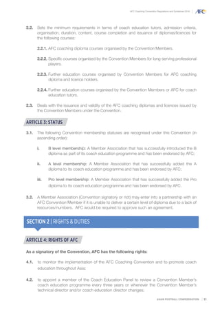 Afc coaching-convention-regulations-and-guidelines-2018-x3719 | PDF