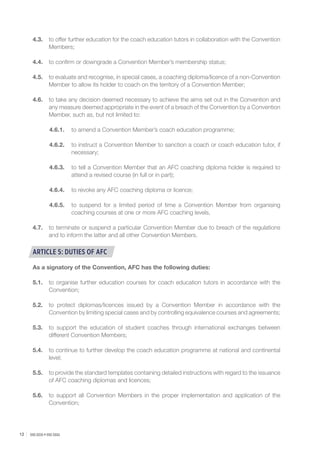 Afc coaching-convention-regulations-and-guidelines-2018-x3719 | PDF