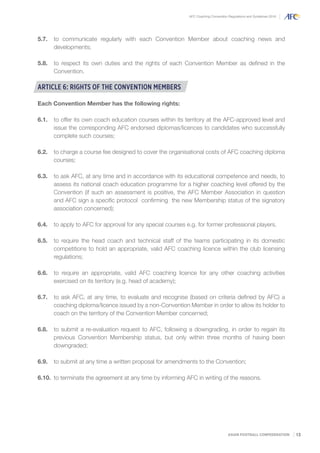 Afc coaching-convention-regulations-and-guidelines-2018-x3719 | PDF