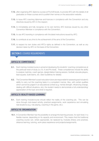 Afc coaching-convention-regulations-and-guidelines-2018-x3719 | PDF