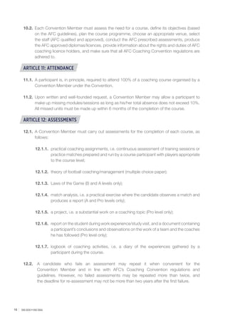 Afc coaching-convention-regulations-and-guidelines-2018-x3719 | PDF