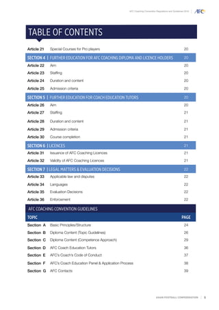 Afc coaching-convention-regulations-and-guidelines-2018-x3719 | PDF